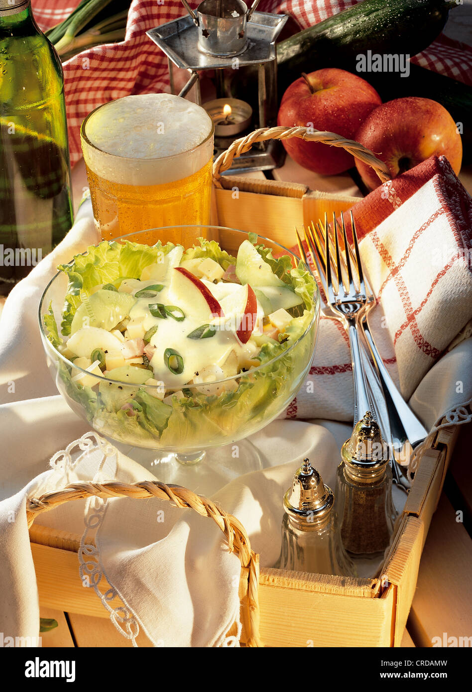 Ham and cheese salad, Denmark Stock Photo - Alamy