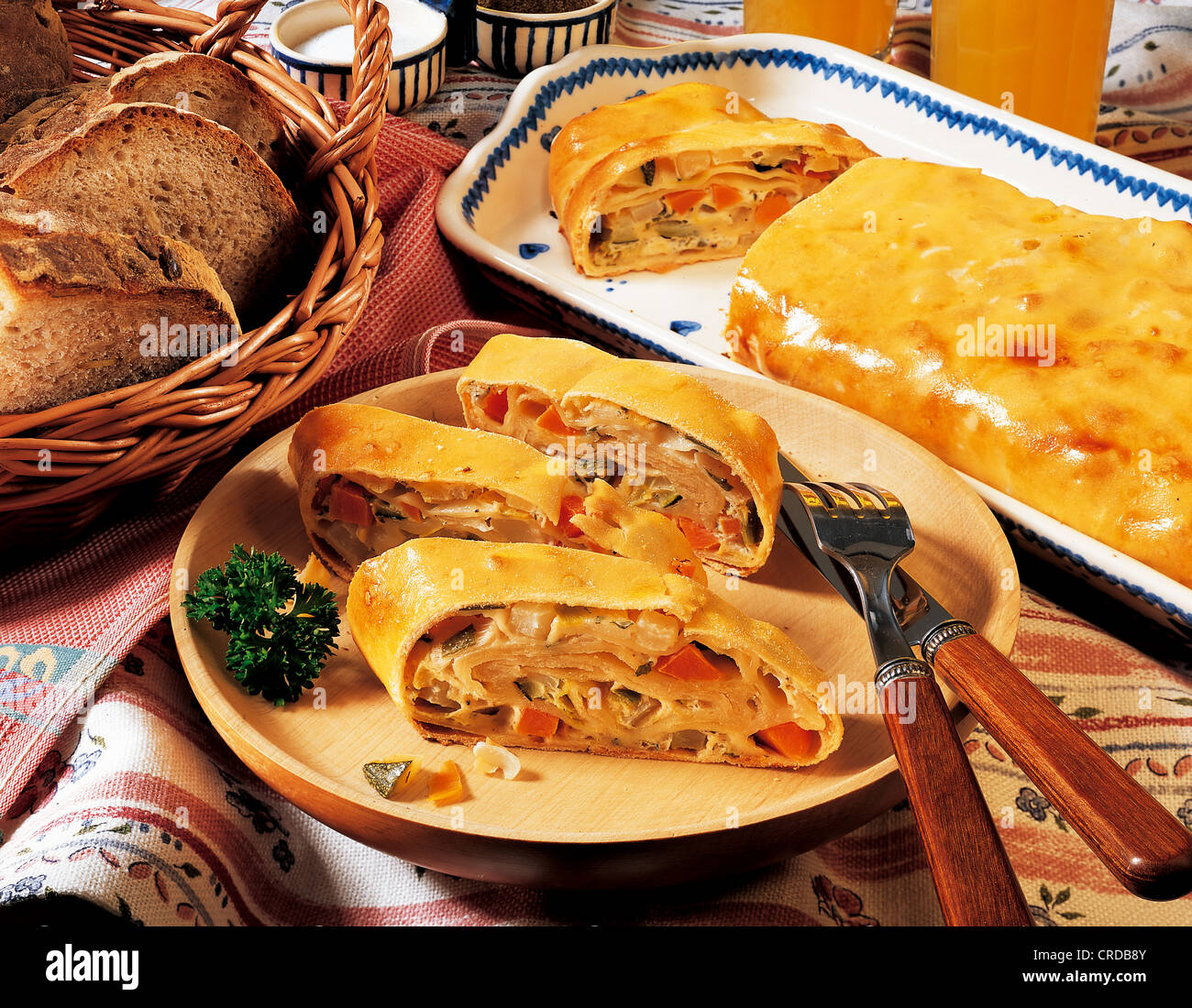 Waldviertel-style vegetable strudel, Austria Stock Photo - Alamy