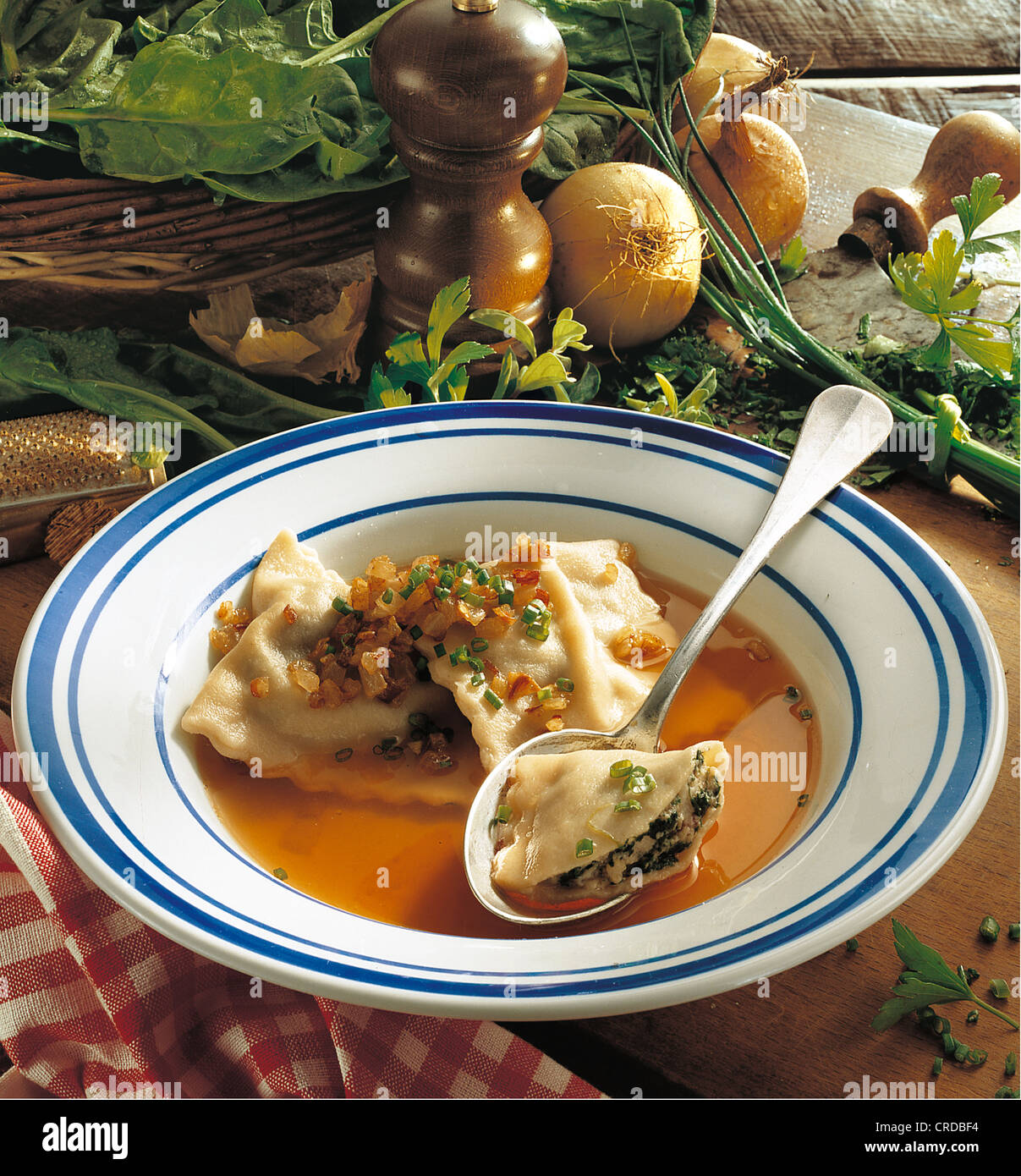 Swabian Maultasche, ravioli-style pasta dish, Germany Stock Photo - Alamy