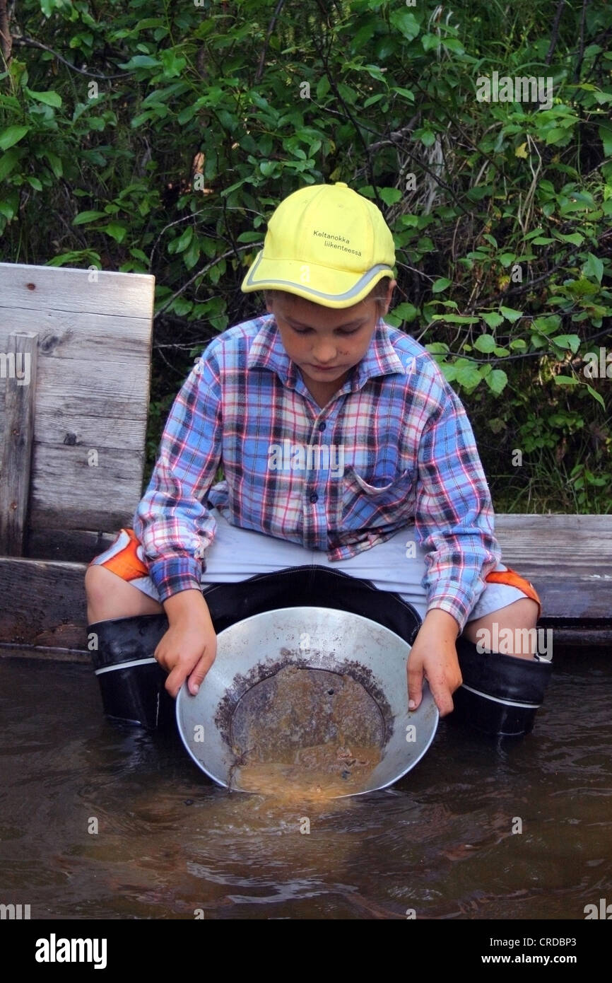 gold digging at the Siitonen gold mines, Finland, Lapland Stock Photo ...