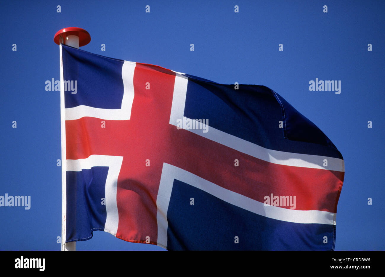 The national flag of Iceland Stock Photo - Alamy