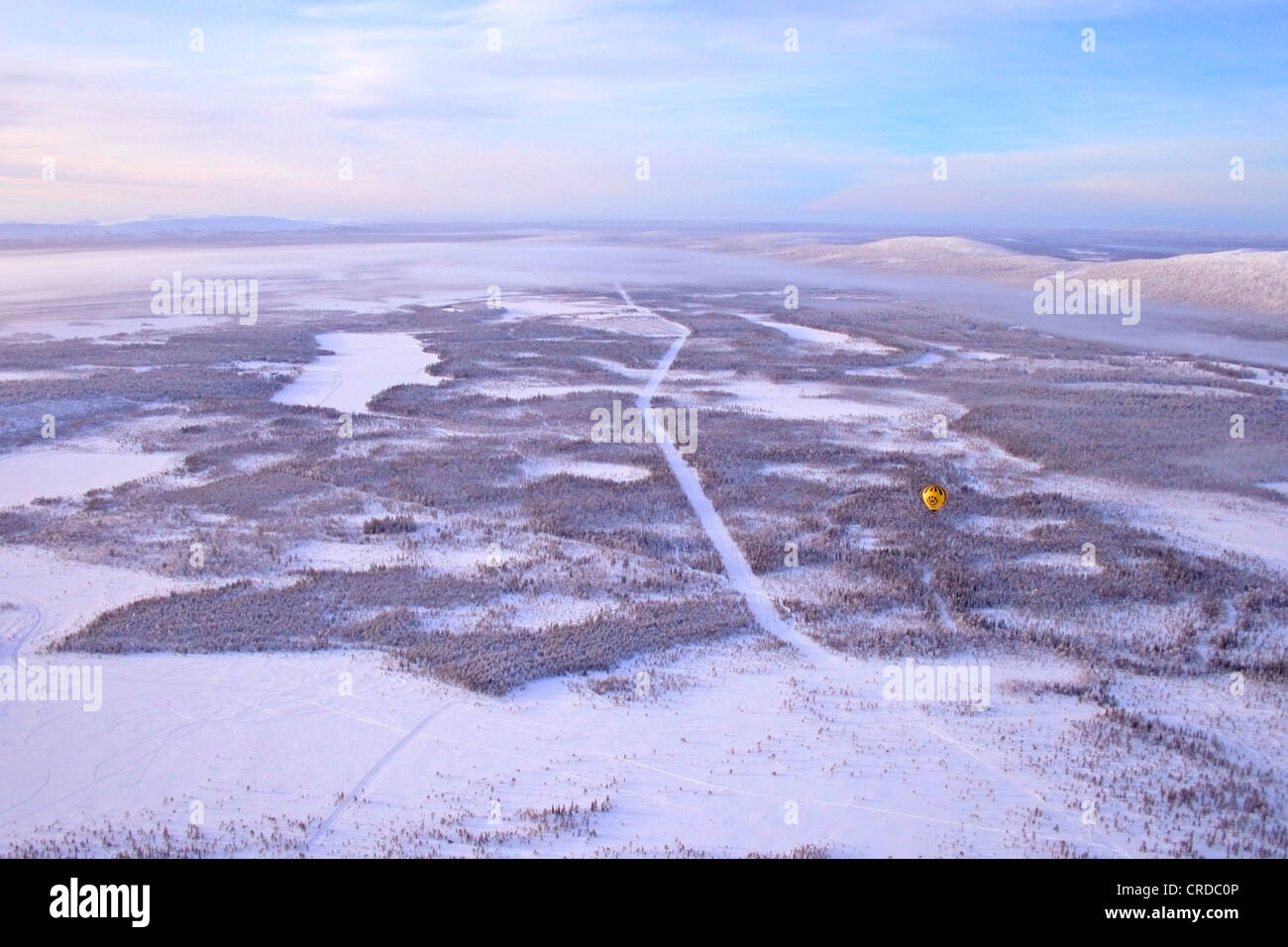 Misty landscape at Kittilae, Finland, Lapland Stock Photo - Alamy