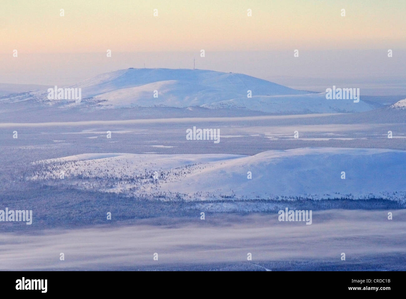 Photographed from air. Aakenus and Yllaes fells, Finland, Lapland Stock ...