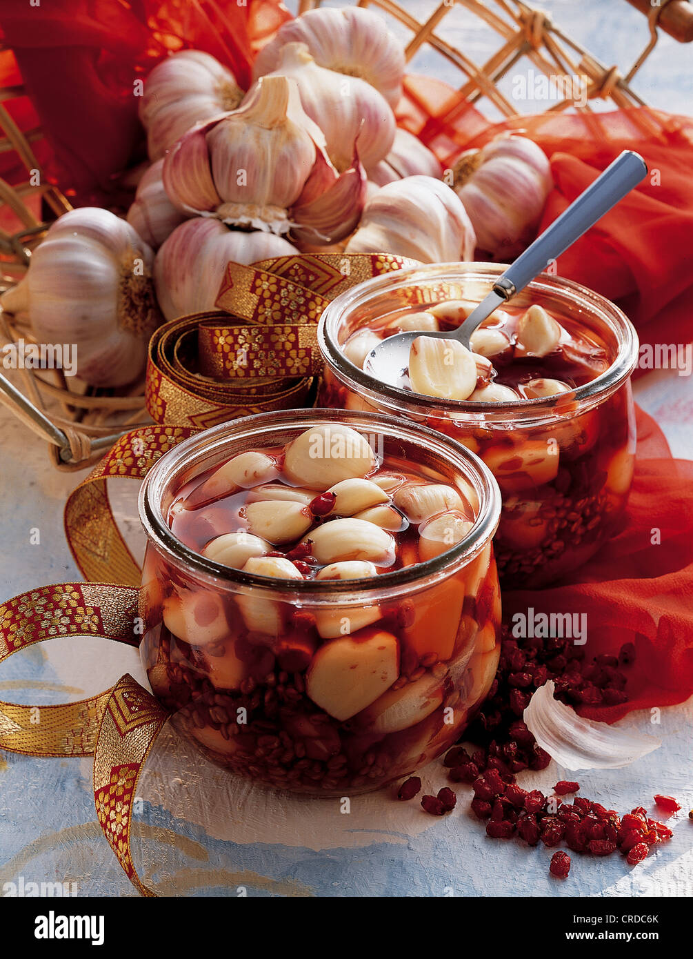 Pickled garlic Persian-style, Iran Stock Photo - Alamy