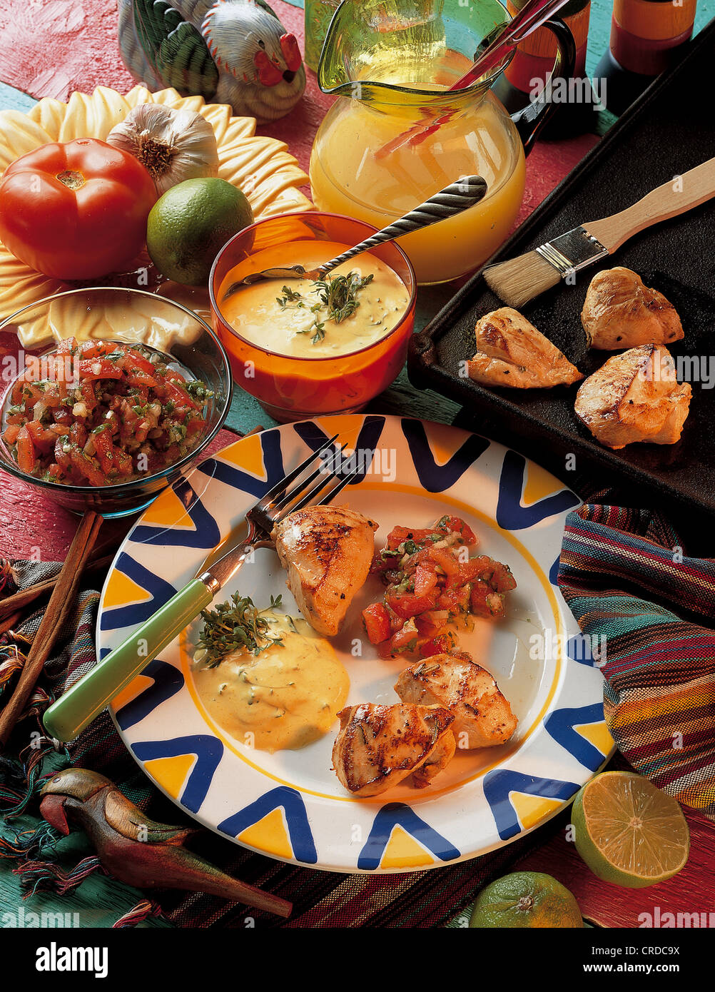 Chicken "Acapulco", Mexico Stock Photo - Alamy
