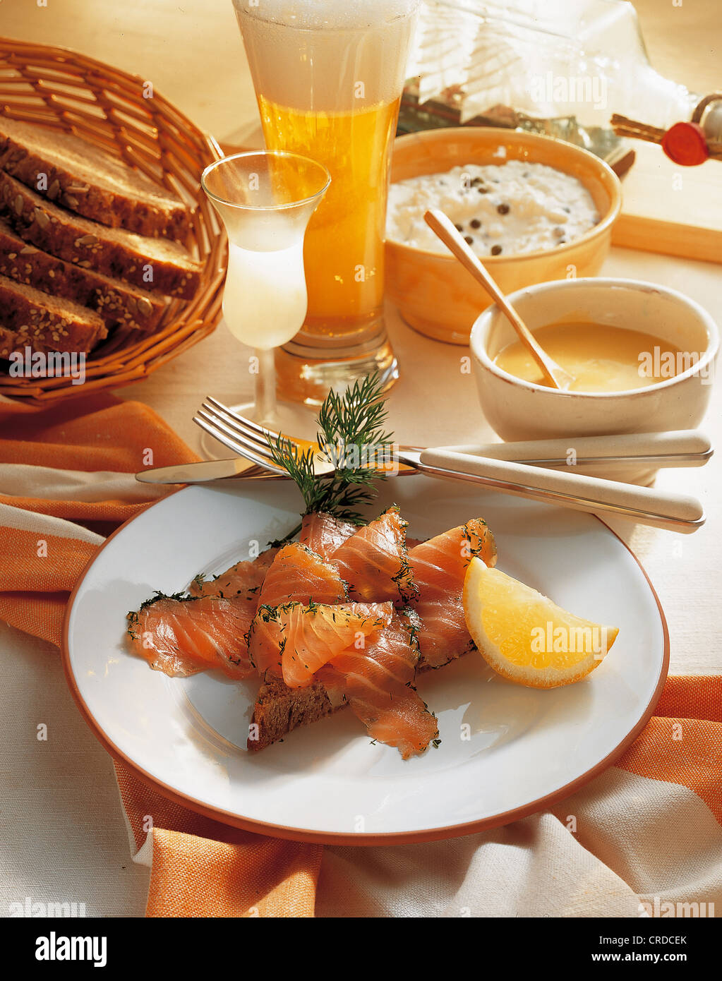 Marinated salmon fillet, Norway Stock Photo - Alamy