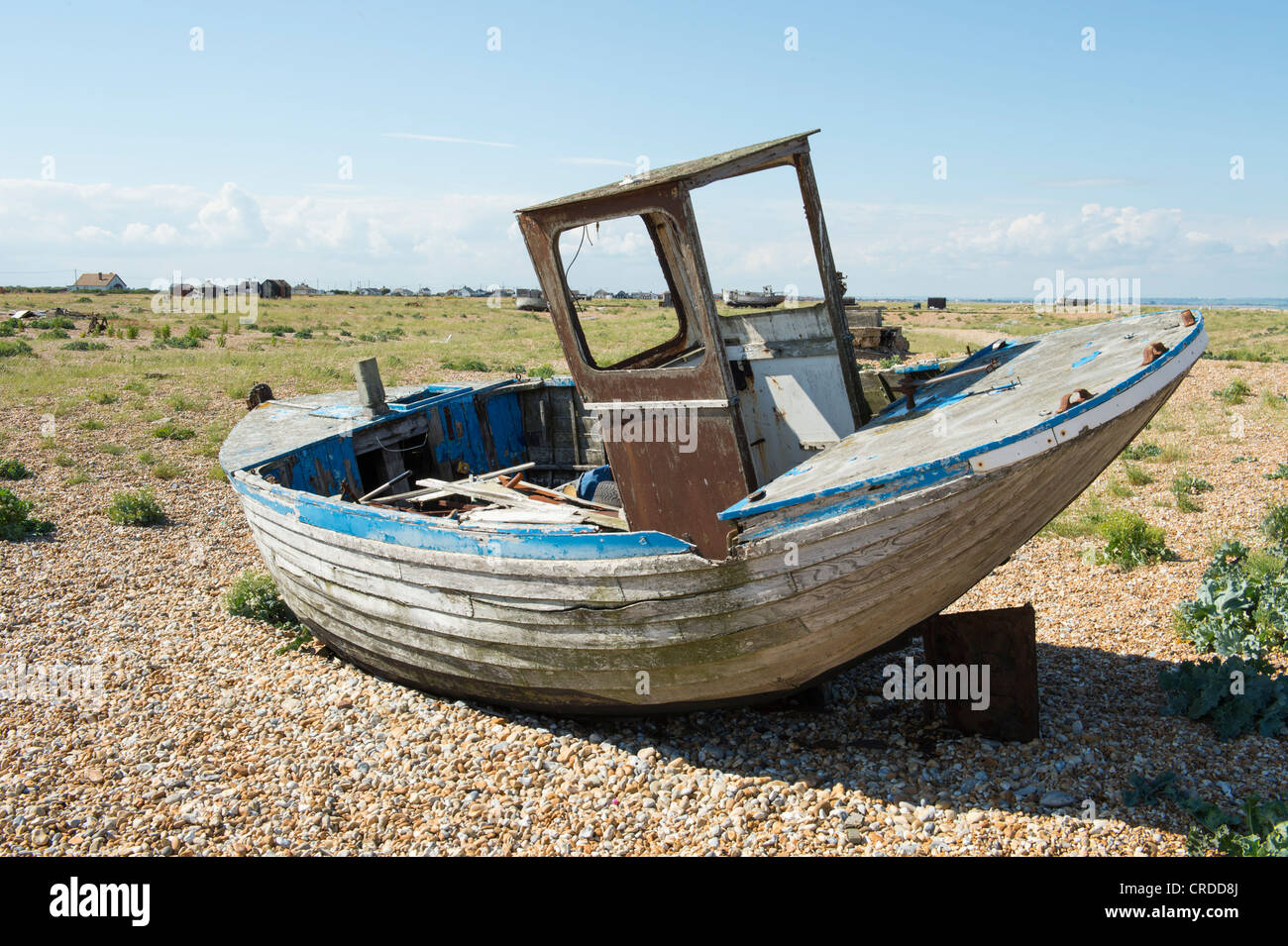 Wrecked wooden fishing boat Stock Photo - Alamy
