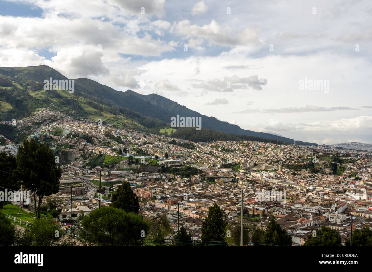 Panoramic view of Quito Ecuador Stock Photo - Alamy