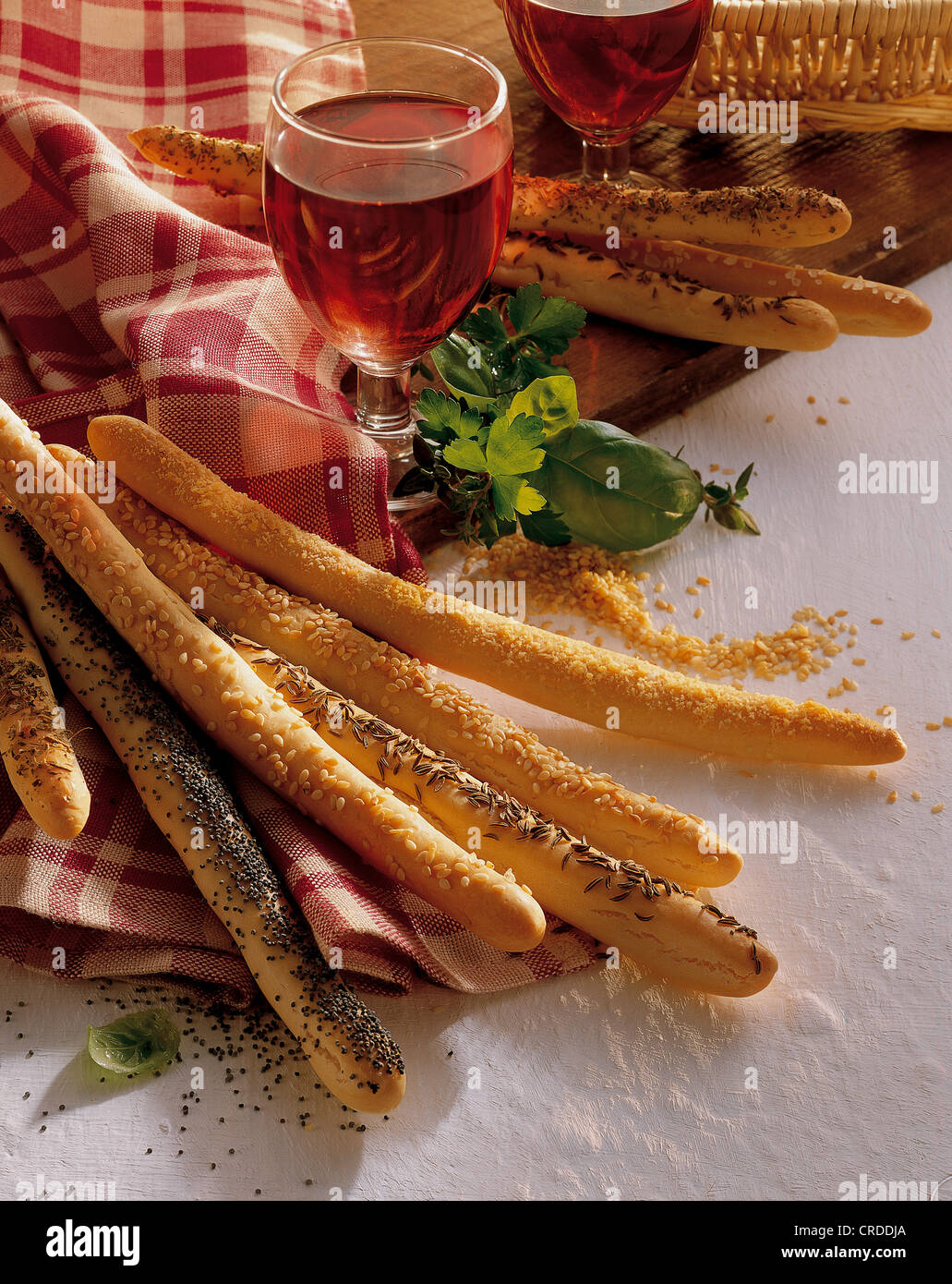 Tuscan bread sticks, Italy Stock Photo - Alamy