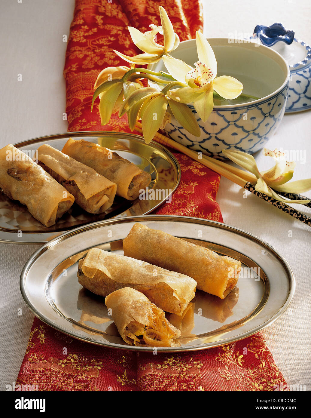 Vegetarian mini spring rolls, Thailand Stock Photo - Alamy