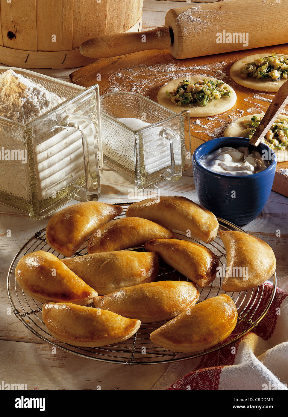 Yeast pastry with trout filling, Russia Stock Photo - Alamy