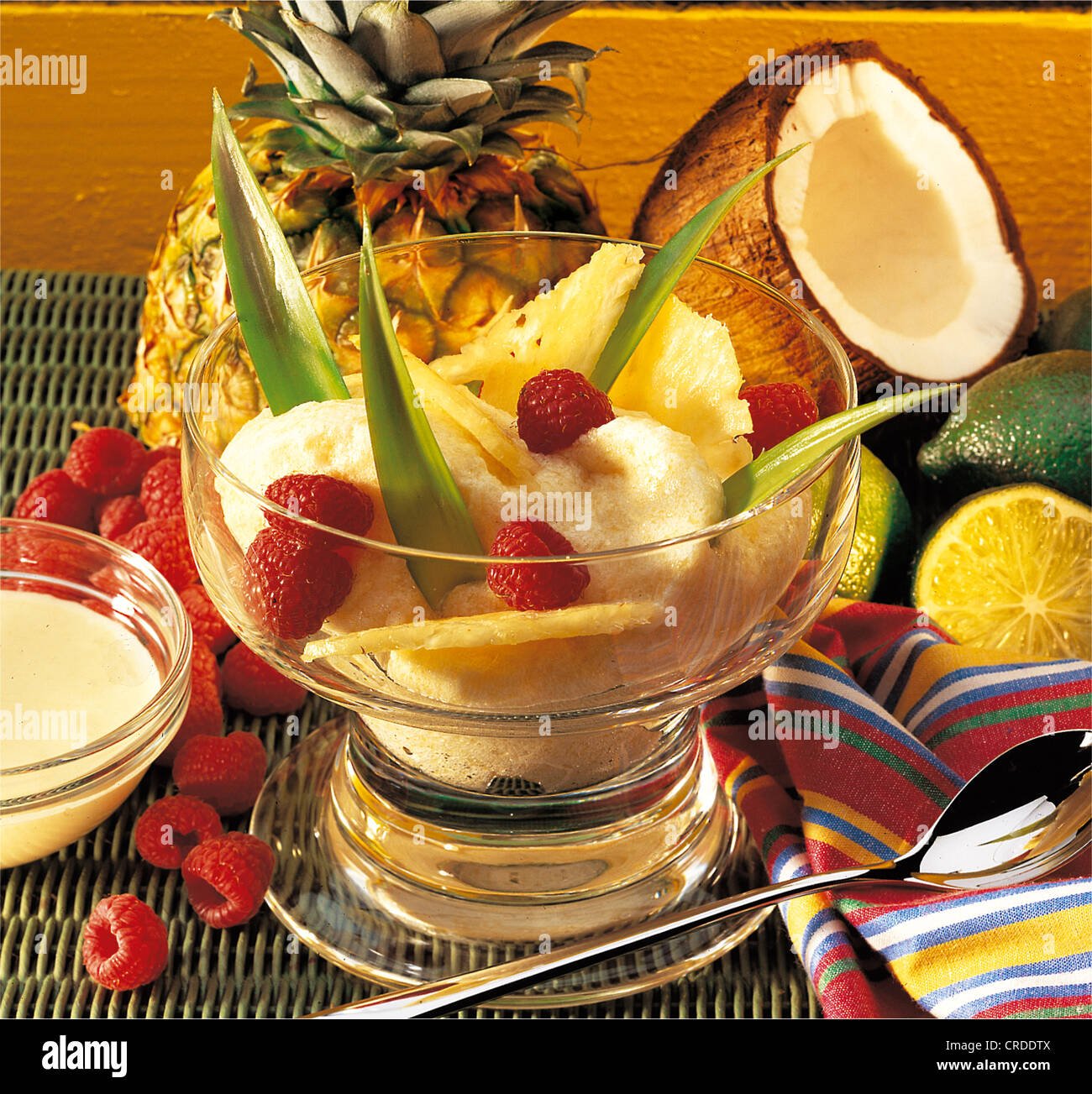 Caribbean pineapple mousse martinique recipe hi-res stock photography ...