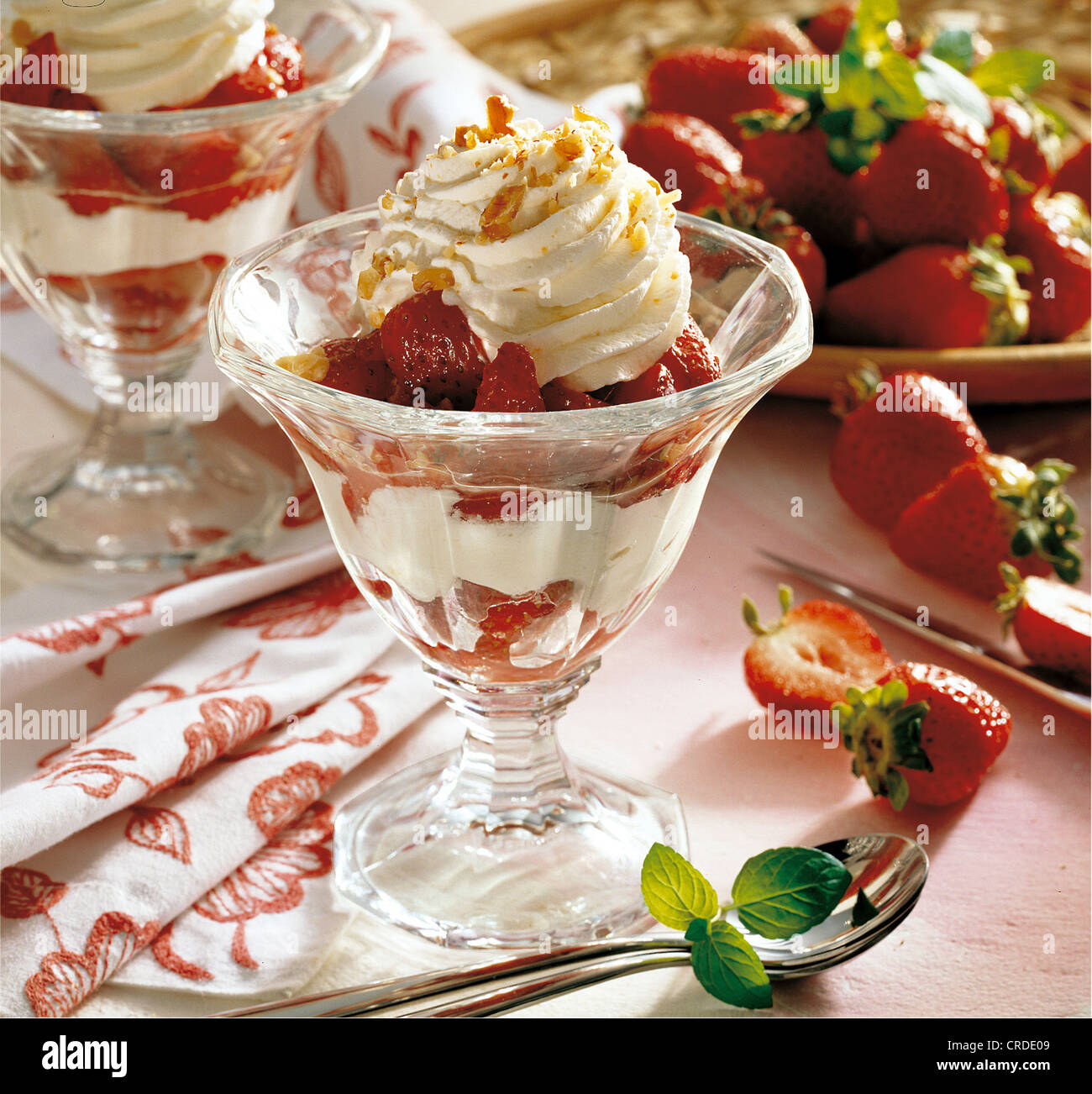 Light strawberry parfait, Switzerland Stock Photo - Alamy