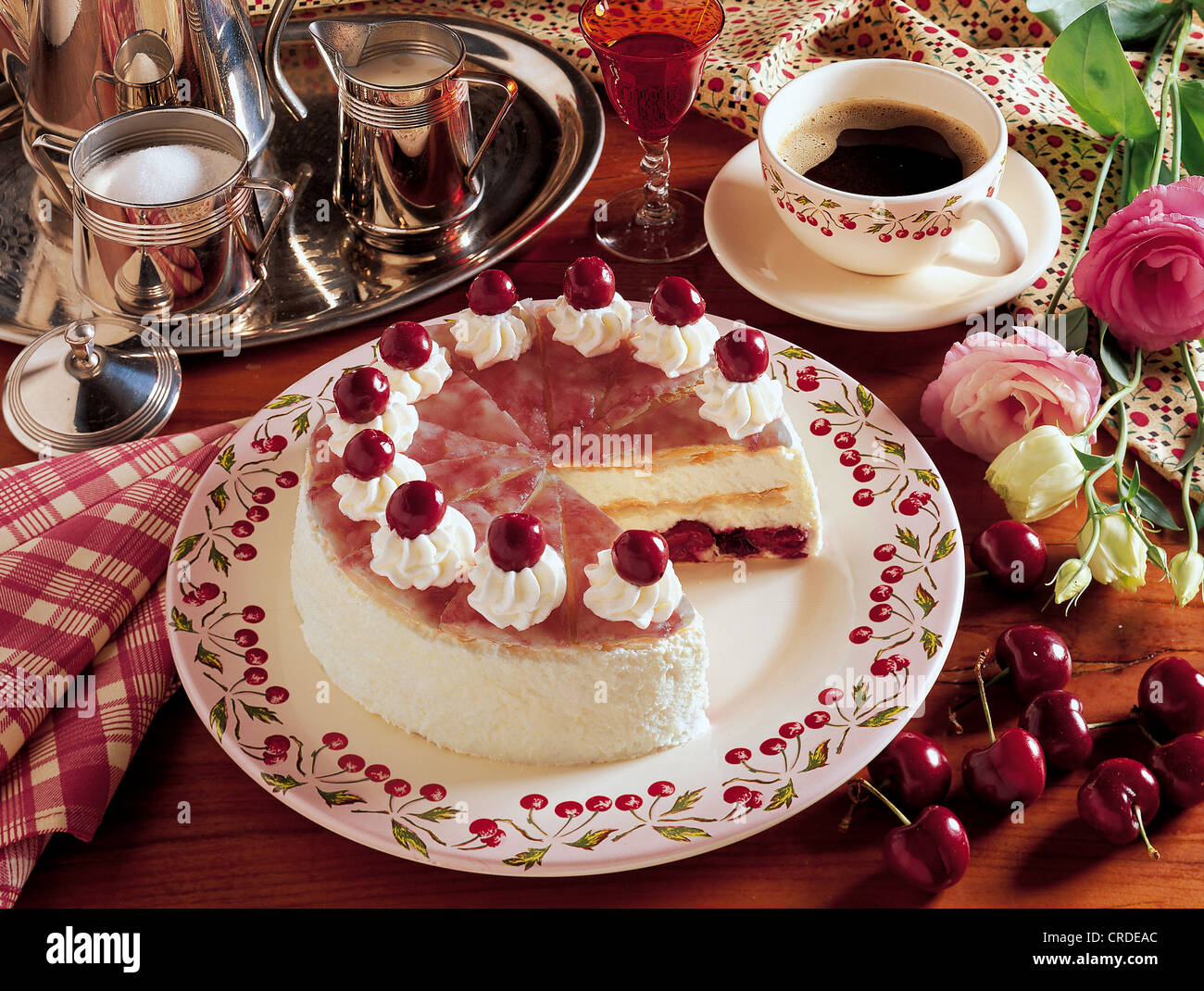 Dutch cherry cake, Netherlands Stock Photo - Alamy