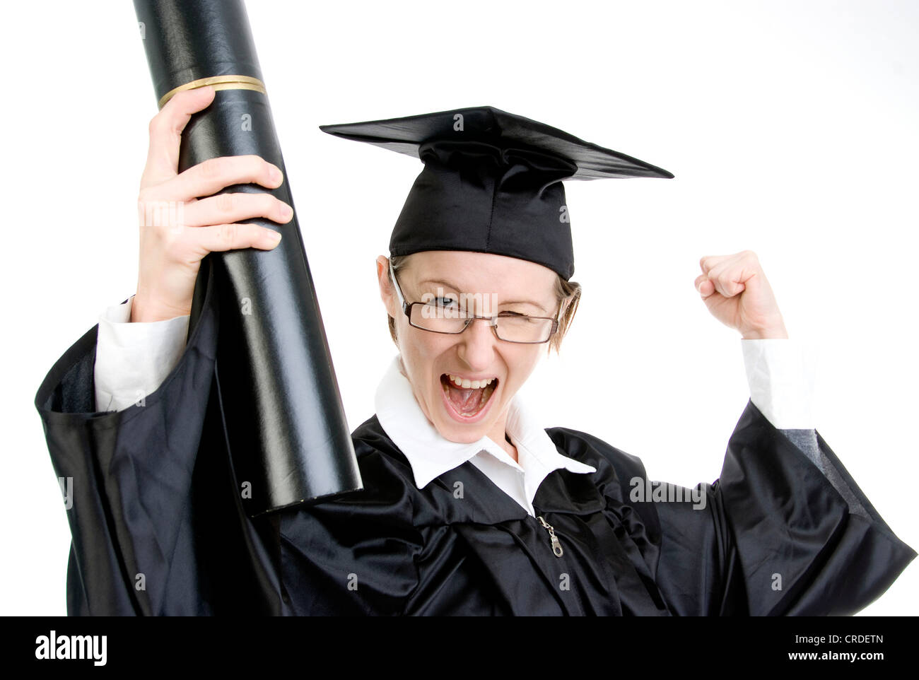 university degree holder, cheering Stock Photo - Alamy