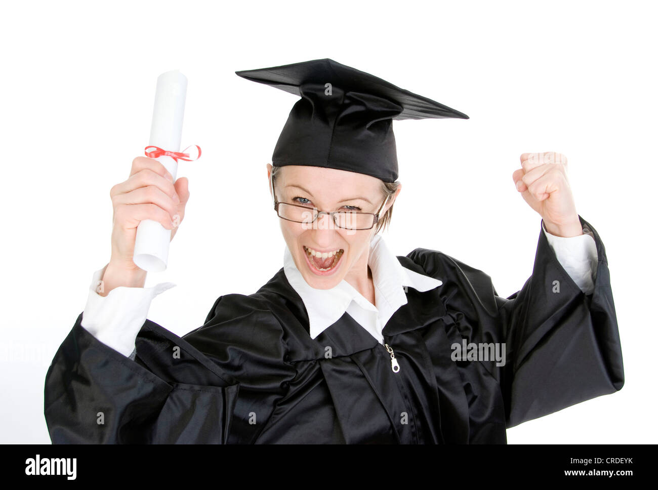 university degree holder, cheering Stock Photo - Alamy