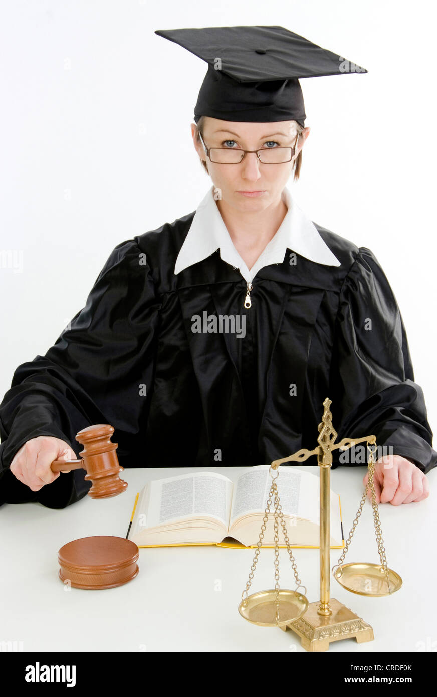 Law judge with black cap hi-res stock photography and images - Alamy