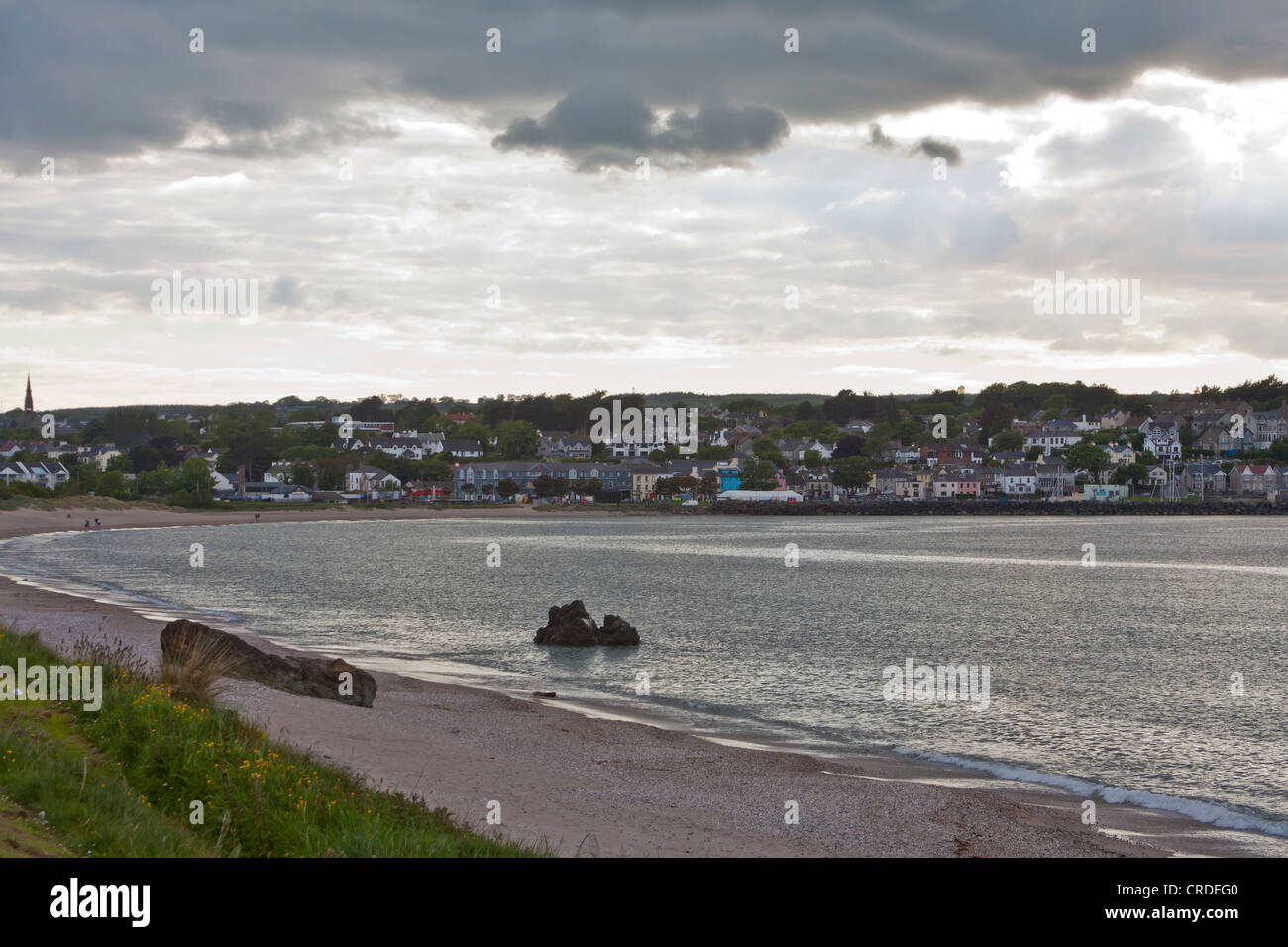 Ballycastle beach on an overcast evening on the north coast of Co ...