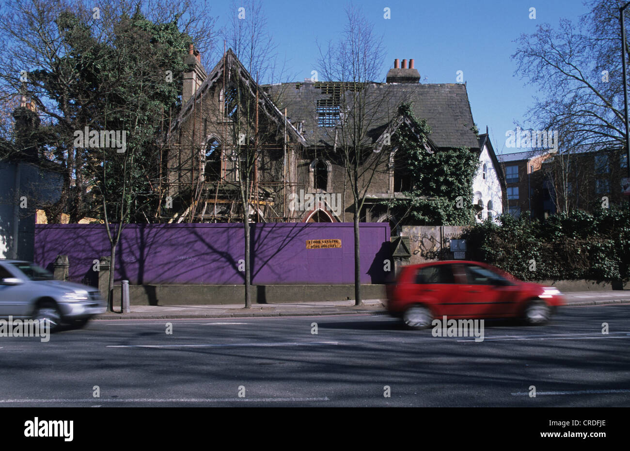 Large Victorian ruined derelict house southeast London England Stock ...