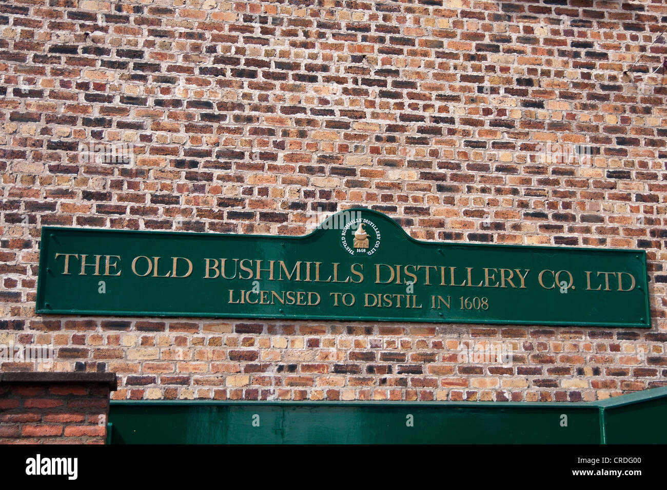 Signage at the Bushmills distillery in Co Antrim Northern Ireland Stock ...