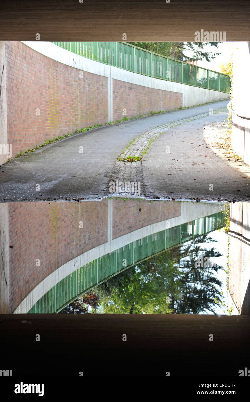 Flooding in an underpath with reflections Stock Photo - Alamy