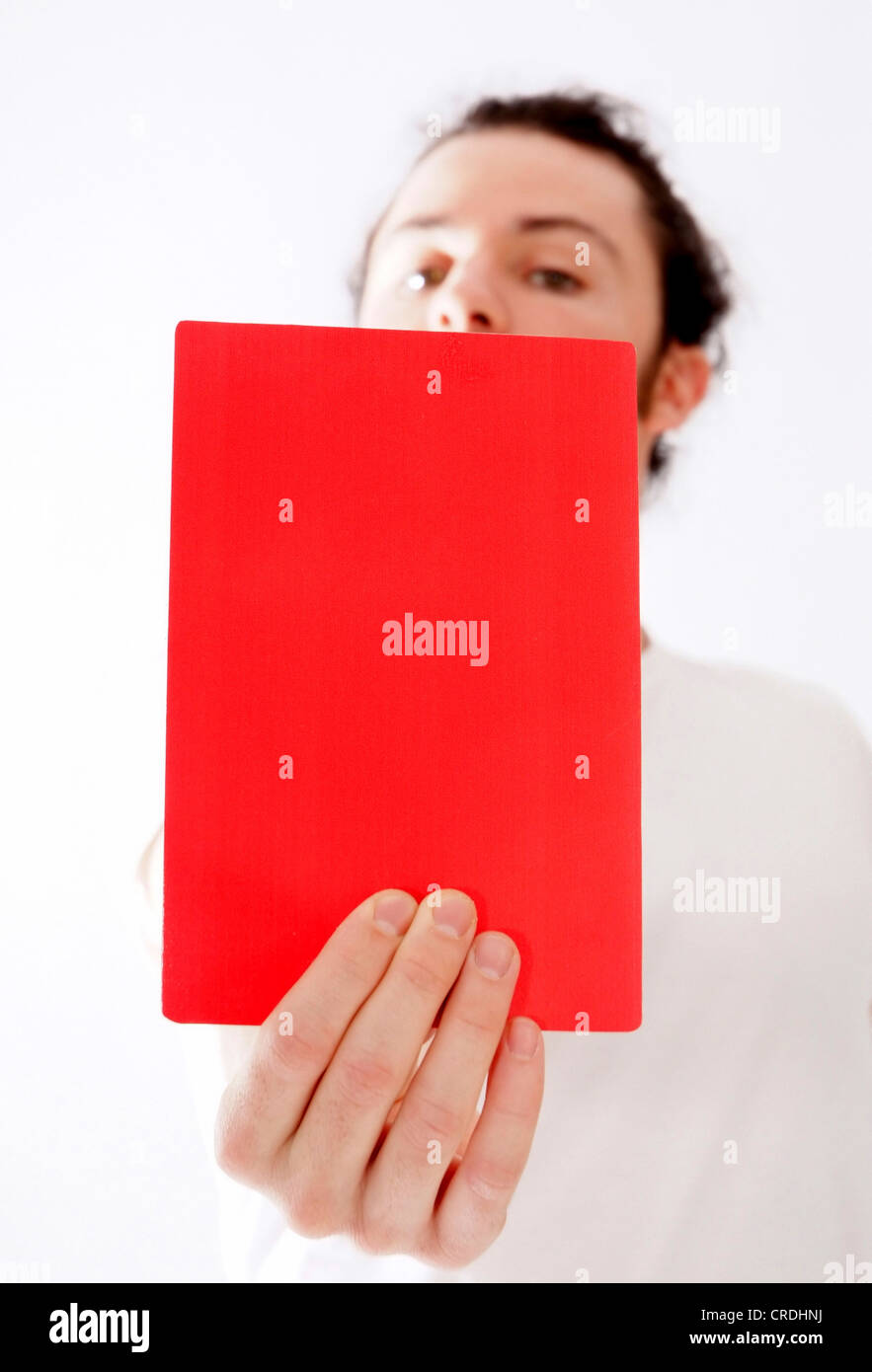 Sending off pointing red card football hi-res stock photography and ...