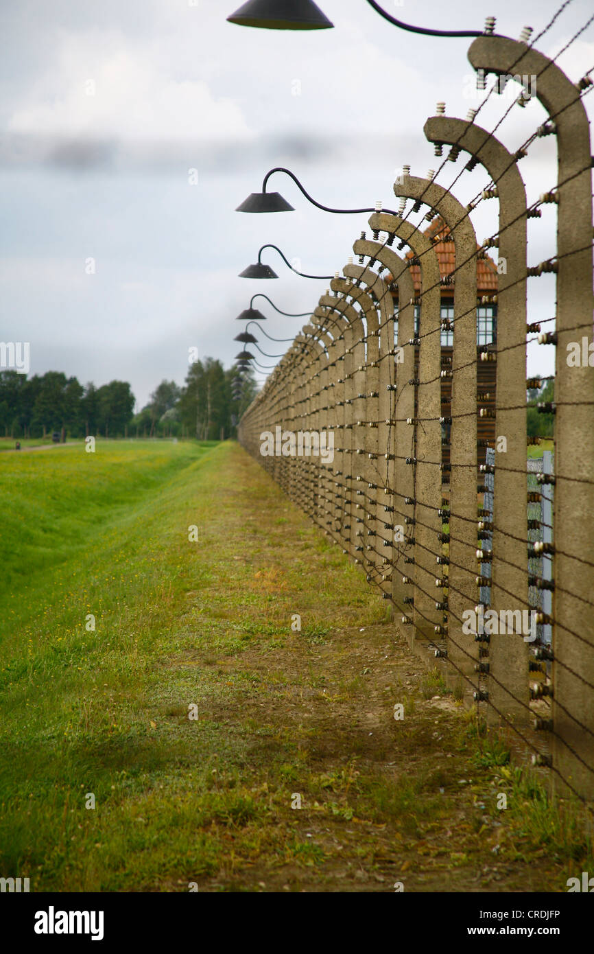 Fence in the concentration camp, Auschwitz-Birkenau, Poland, Europe ...