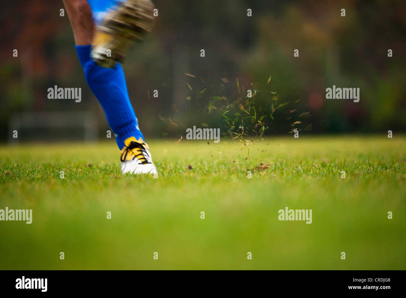 Soccer player, close-up of legs, soccer training Stock Photo - Alamy