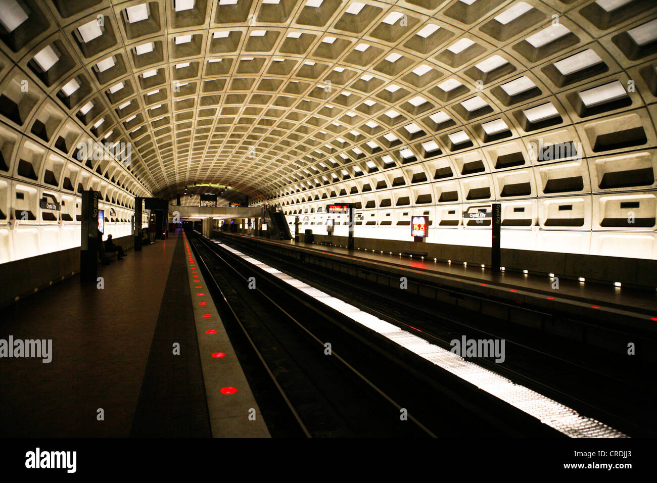 Modern metro station "Crystal City", Washington DC, USA, America Stock ...