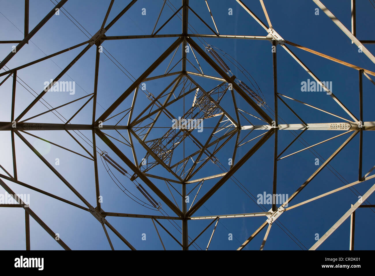 High voltage electricity pylon, Lancaster, California, USA Stock Photo ...