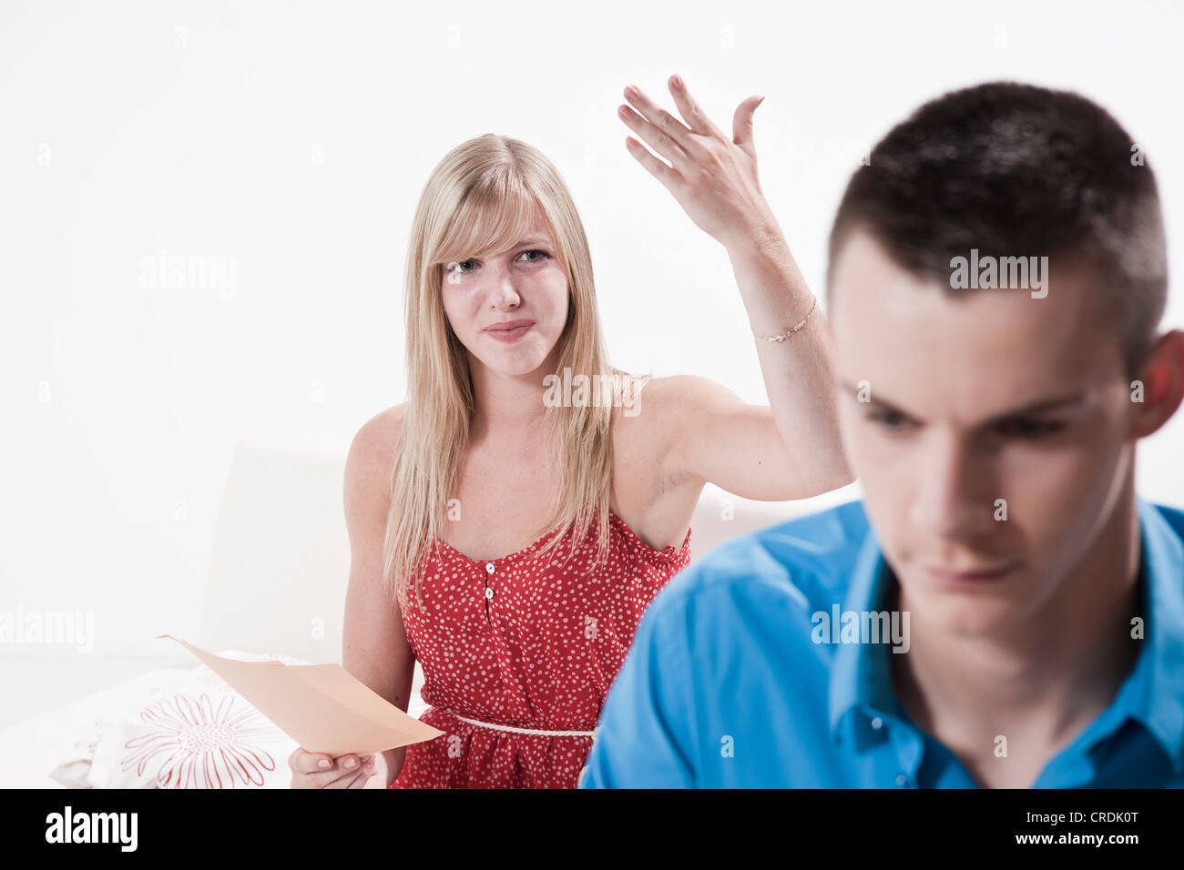 Young couple having a conflict Stock Photo - Alamy