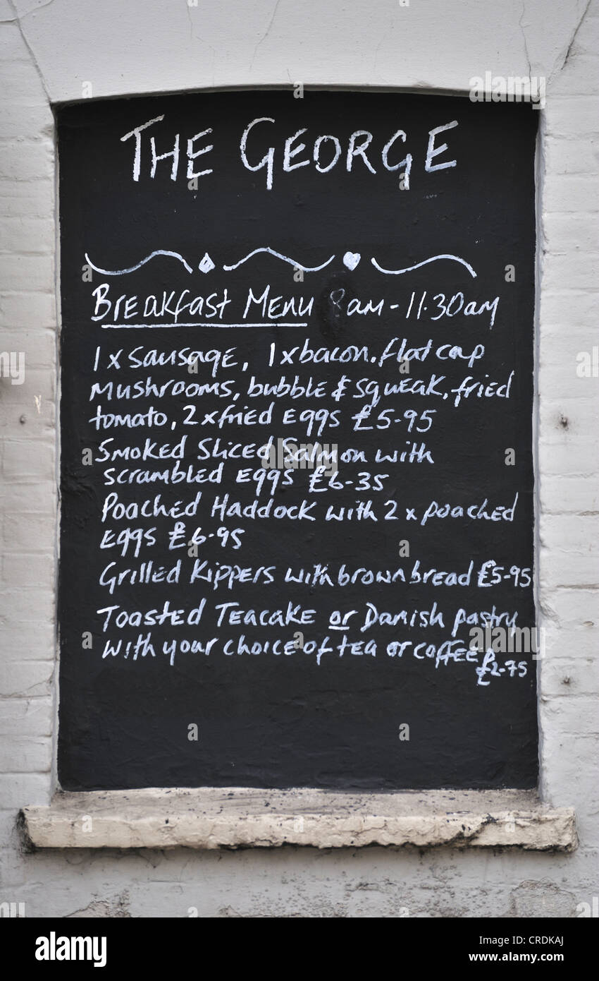 Pub menu hi-res stock photography and images - Alamy
