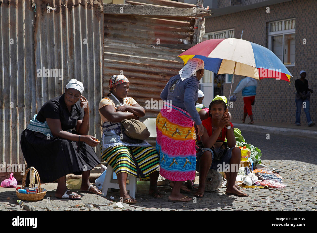 women on a market, Cap Verde Islands, Cabo Verde, island Santiago ...