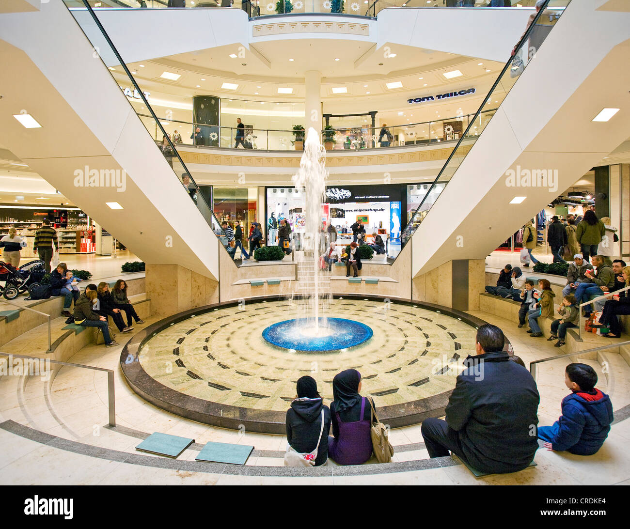 interior view of the shopping centre Limbecker Square in the city ...