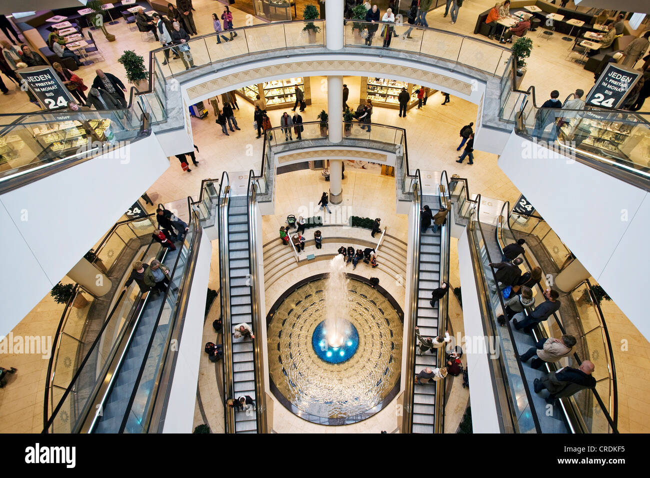 interior view of the shopping centre Limbecker Square in the city ...