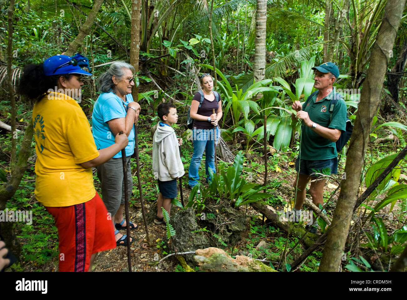 Marshall Humphreys on cave tour Atiu Cook Islands Stock Photo - Alamy