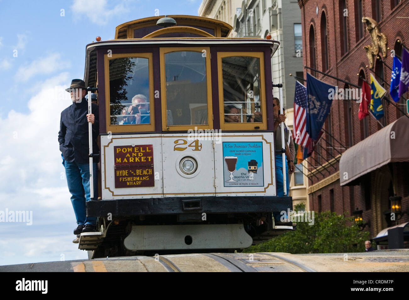 Historic streetcar of the San Francisco Municipal Railway, Muni, on ...
