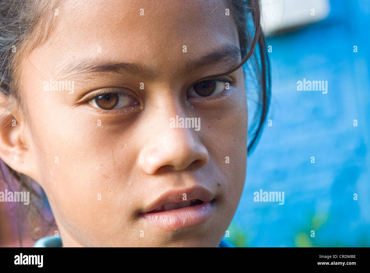 girl on Atiu Cook Islands Stock Photo - Alamy
