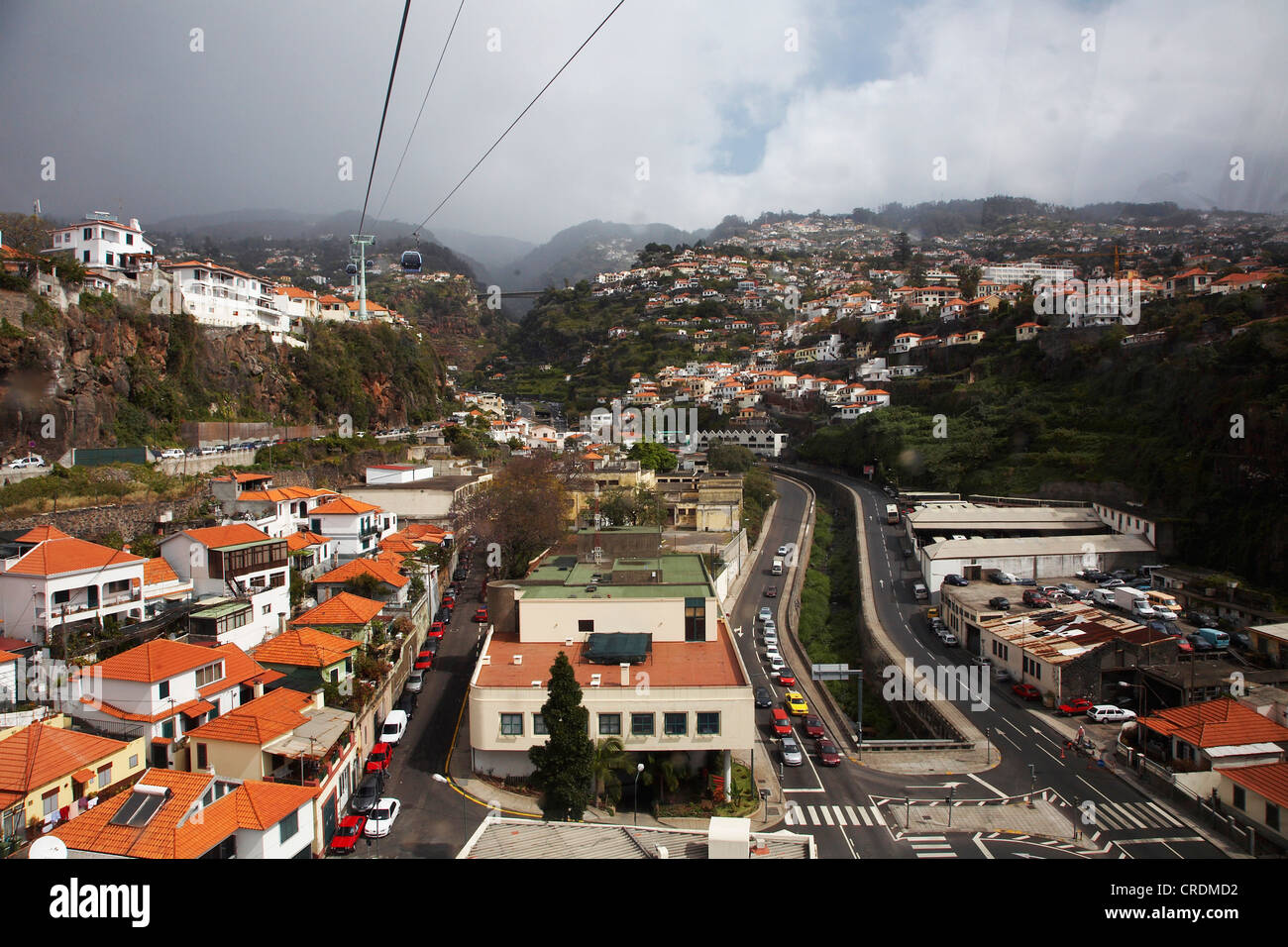 cable car to Monte, Portugal, Madeira, Funchal Stock Photo - Alamy