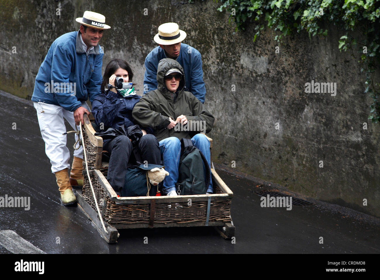 Monte toboggan madeira sledges hi-res stock photography and images - Alamy