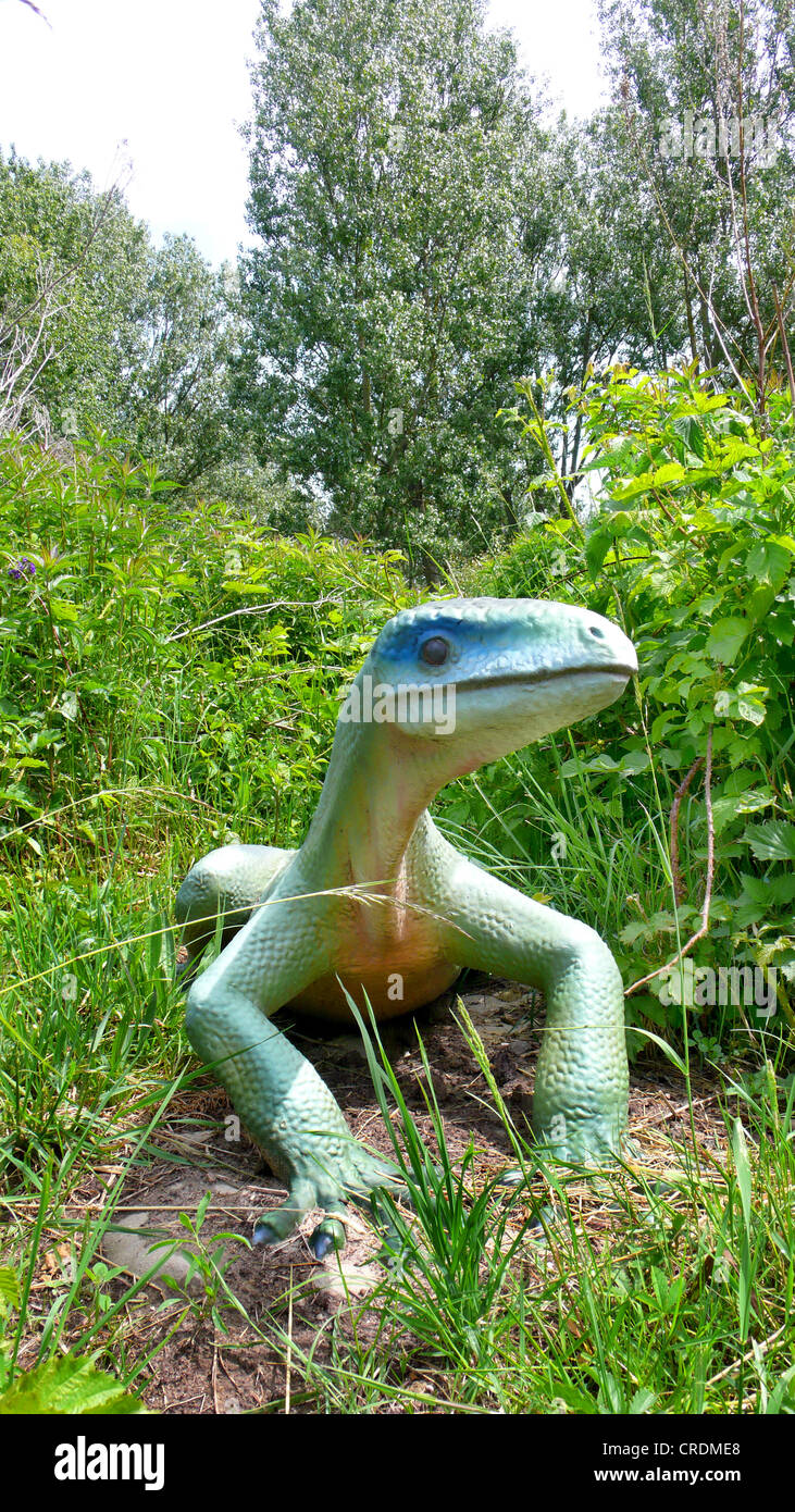 early reptile (Protorosaurus), ancestor of the Dinosaurs Stock Photo ...