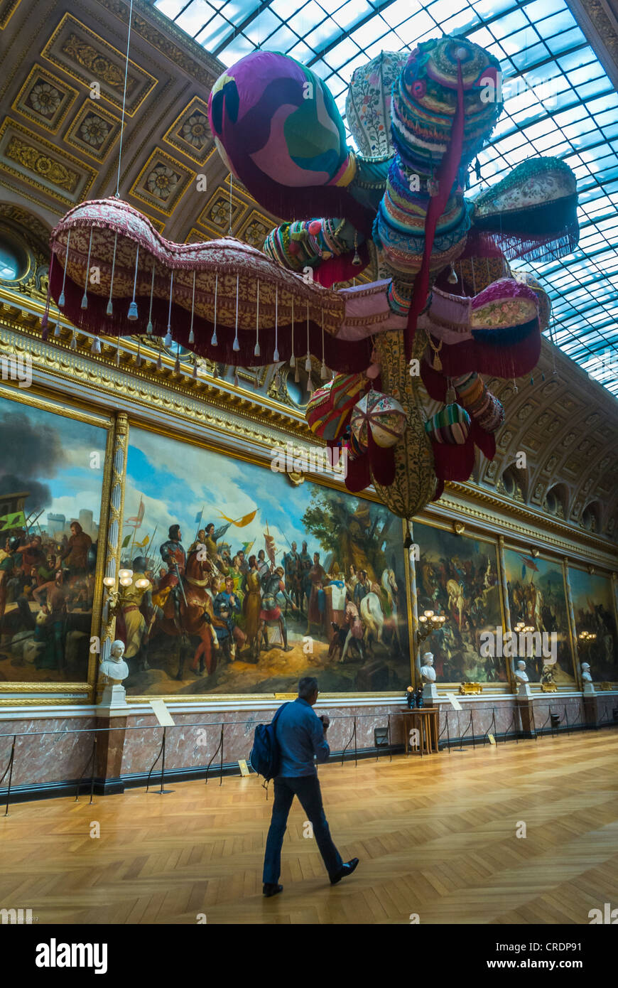 Paris, France, Tourists Visiting Art Galleries inside the "Chateau de ...