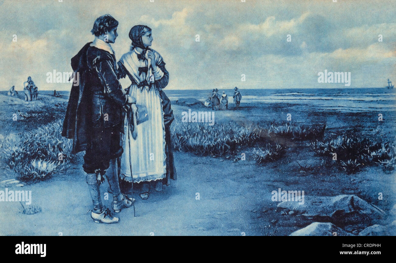 Pilgrims leaving england mayflower hi-res stock photography and images ...