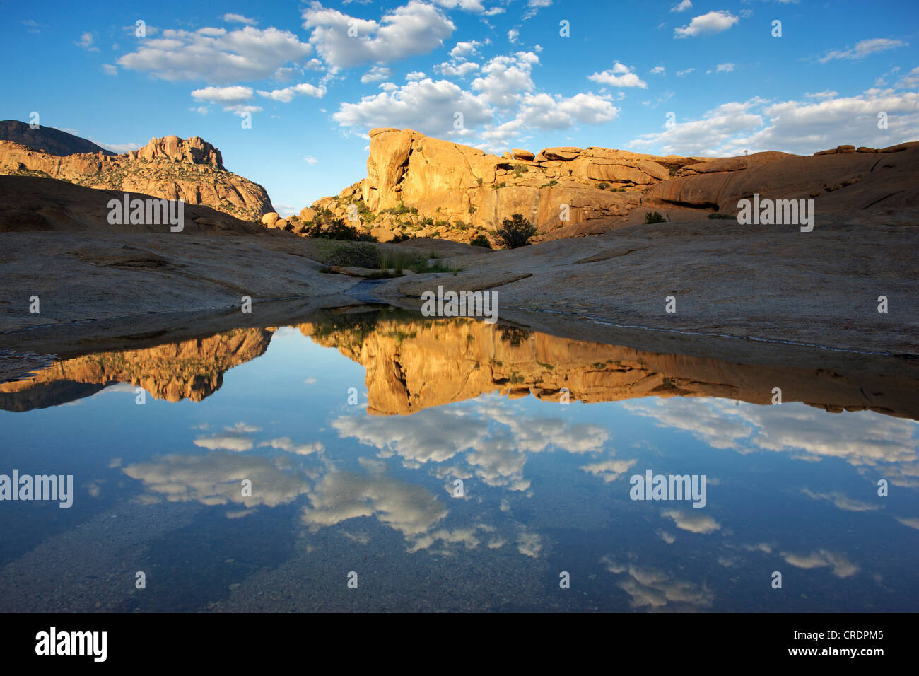 Granite rocks Elephant's Head with reflection in water, Ameib Ranch ...