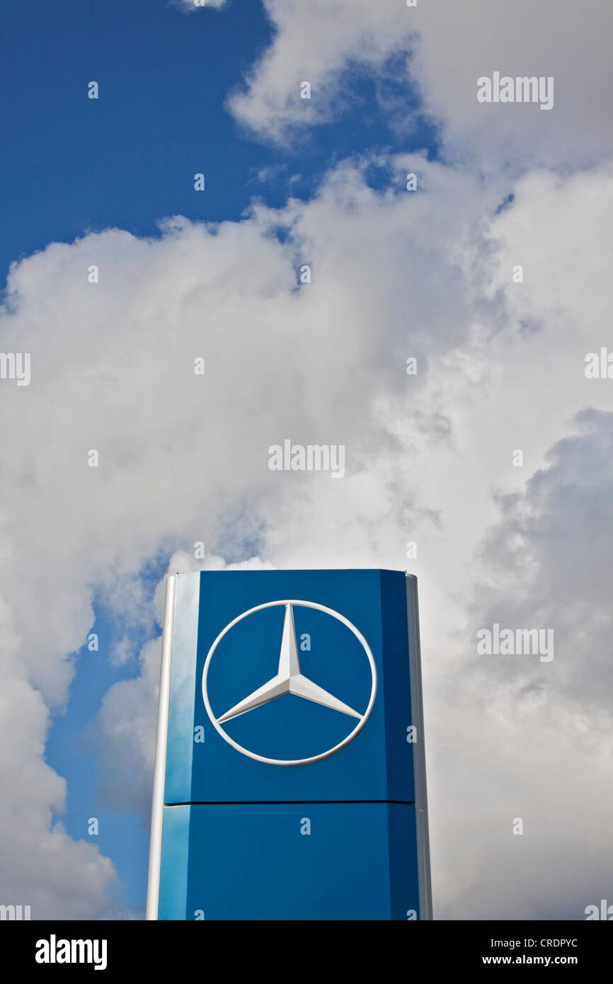 Signage, logo of Mercedes Benz, Riga, Latvia, Europe Stock Photo - Alamy