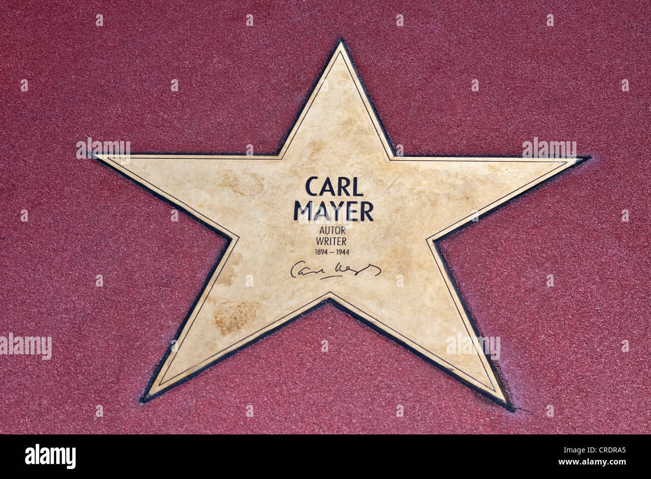 Star of Carl Mayer, Boulevard der Stars, walk of stars, Potsdamer Platz ...
