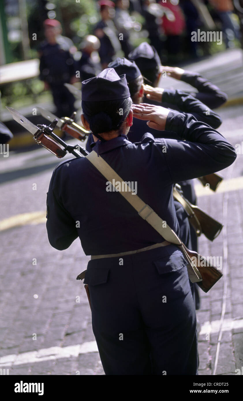Female air force soldiers during Arequipa Day parade, Peru Stock Photo ...