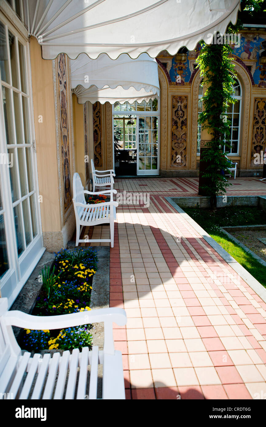 Patio of Regentenbau, Bad Kissingen, Bavaria, Germany, Europe Stock ...