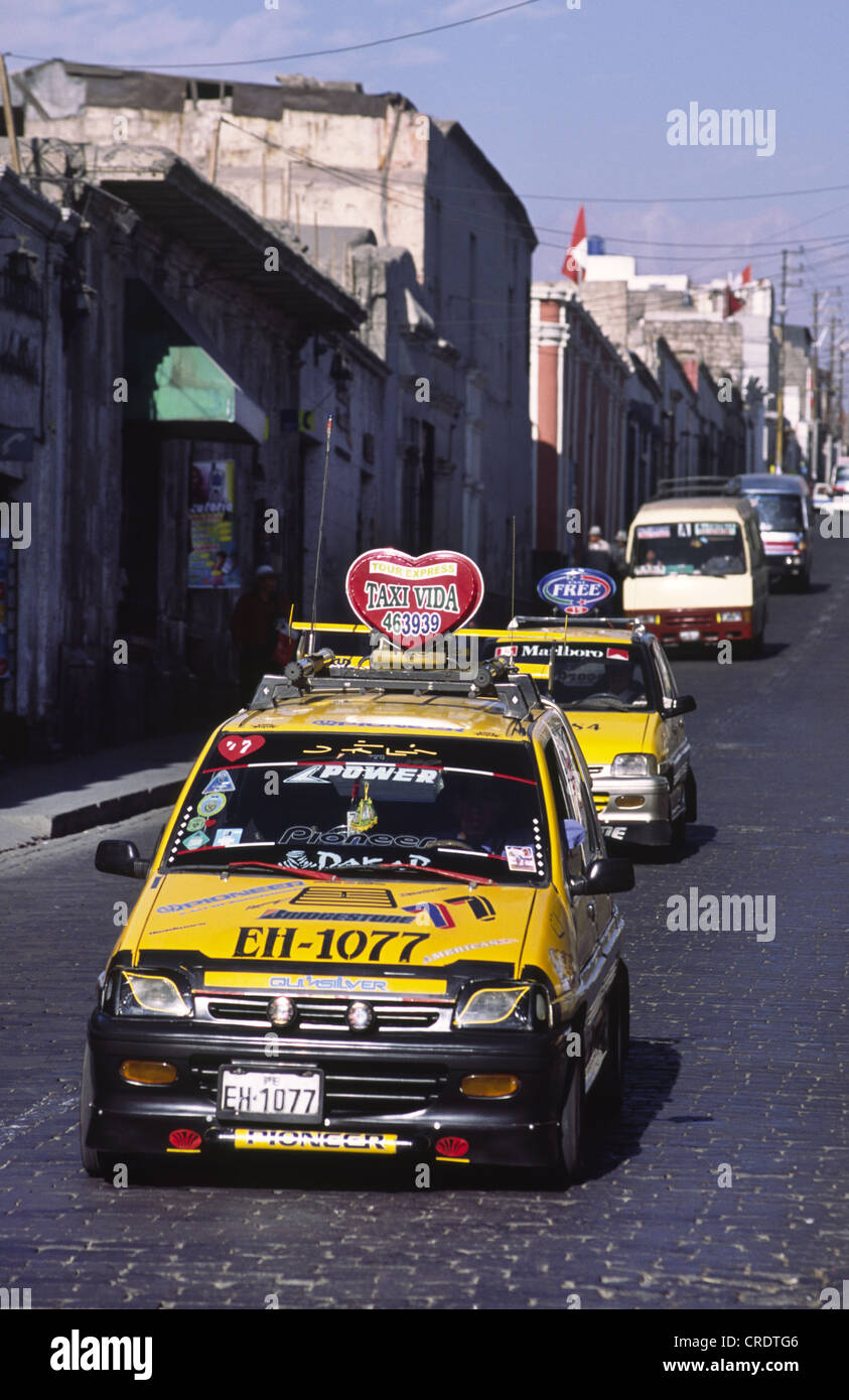 Taxis in Arequipa, Peru Stock Photo - Alamy