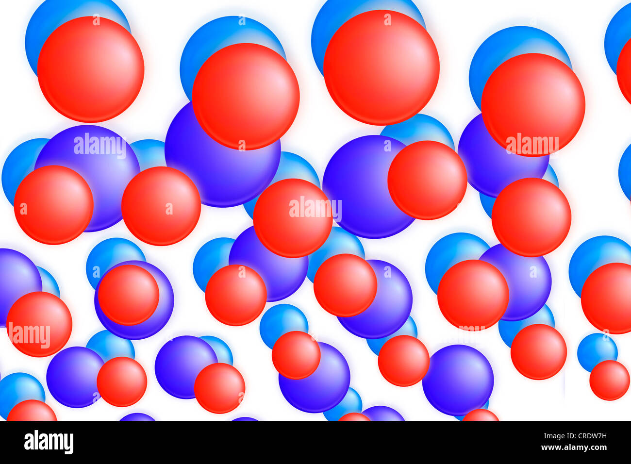 Red, blue and purple balls in the air Stock Photo - Alamy